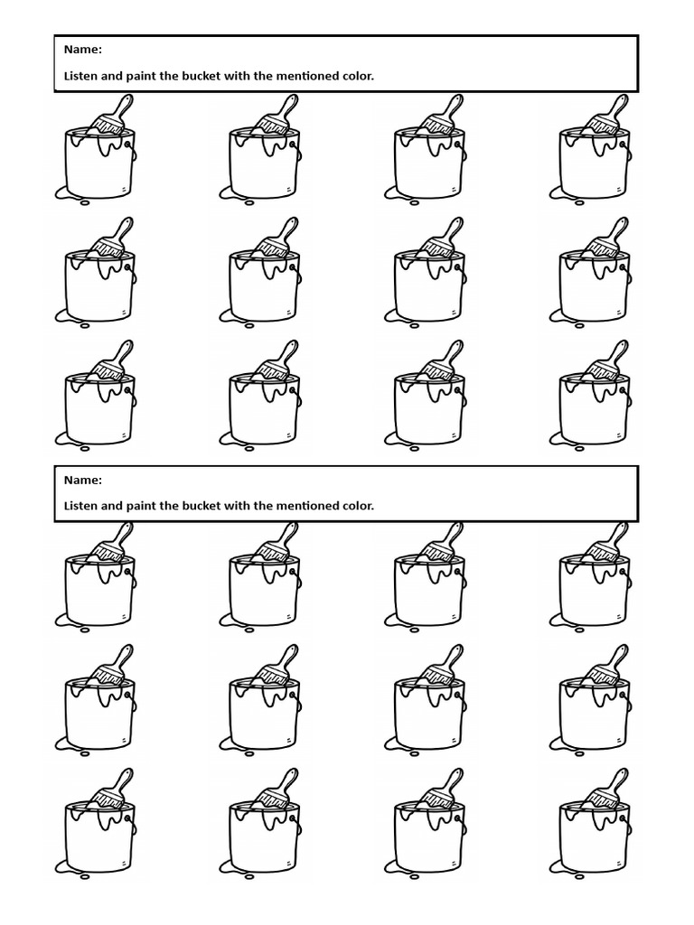 Listen and Paint Colors | PDF