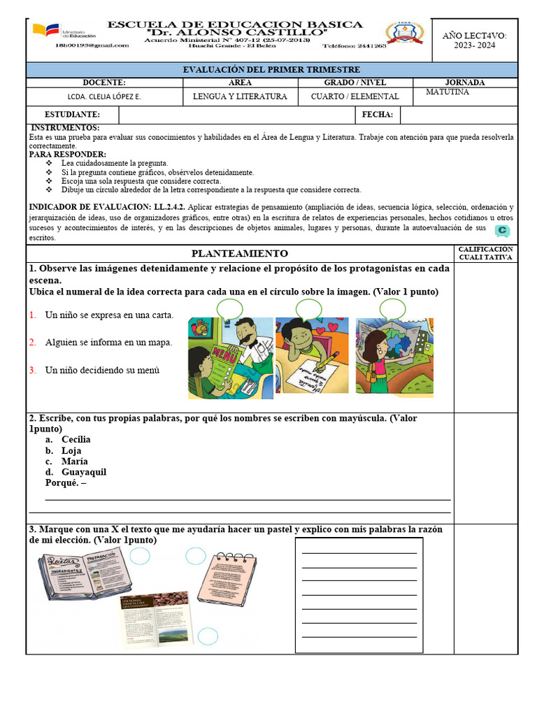 PRIMER TRIMESTRE | PDF