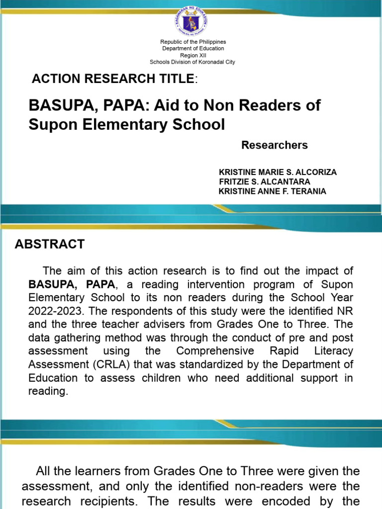 Action Research-Reading | PDF | Literacy | Human Communication