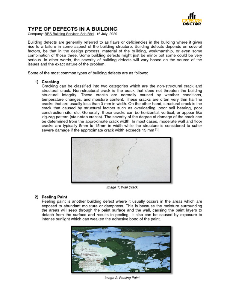 Common Building Defects Explained | PDF | Lumber | Mold