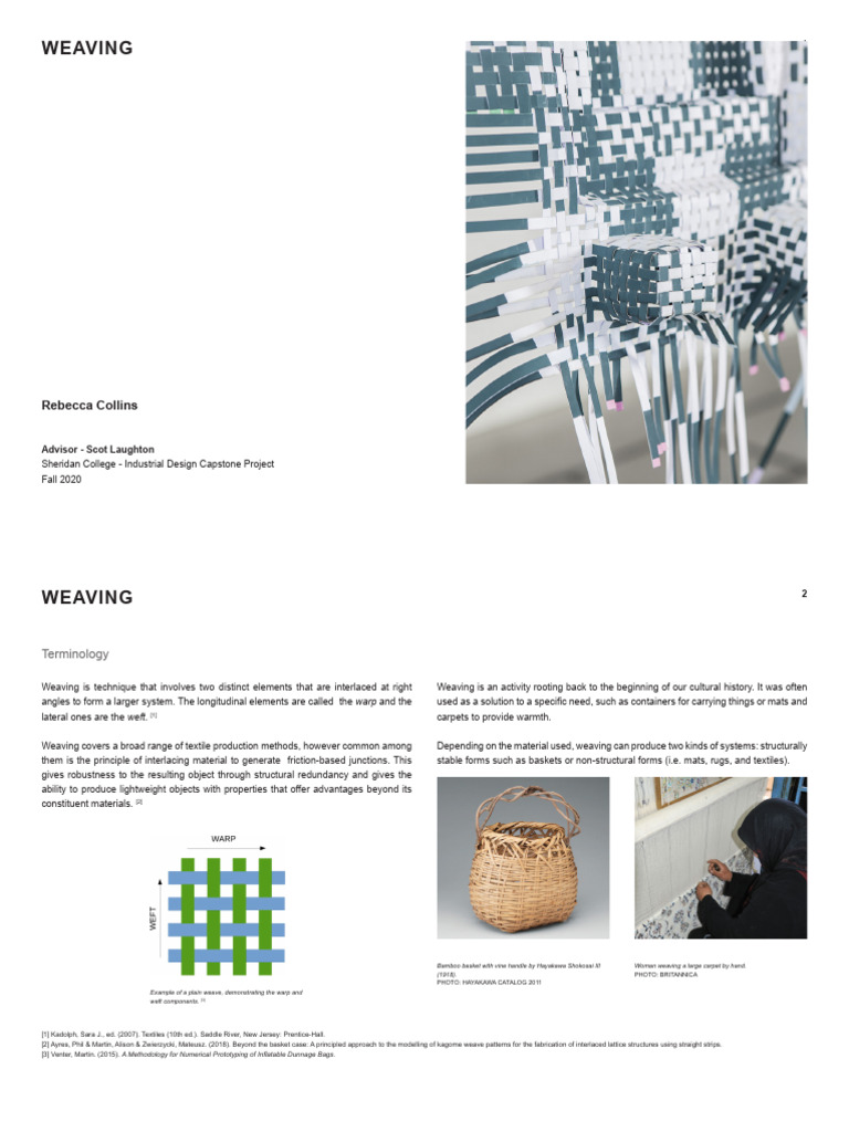 Rebecca-Collins Research 03 Oct-07 | PDF | Basket Weaving | Weaving