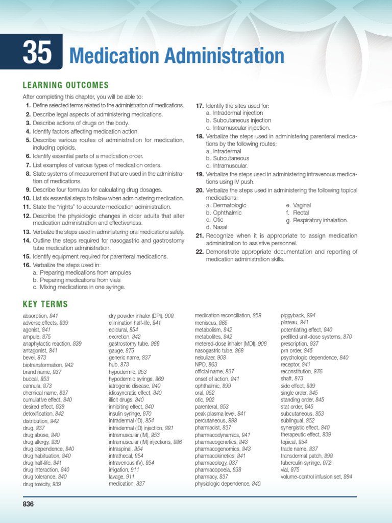 Medication Administration Guide | PDF | Topical Medication | Receptor ...
