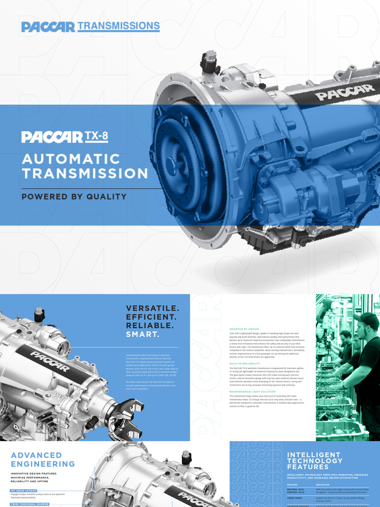 TX 8 Brochure | PDF | Manual Transmission | Automatic Transmission
