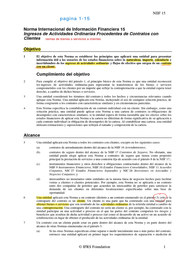 NIIF15 uaed | PDF | normas internacionales de INFORMACION FINANCIERA ...