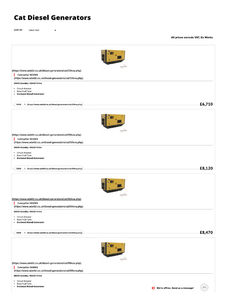 Genset Diesel Caterpillar | PDF