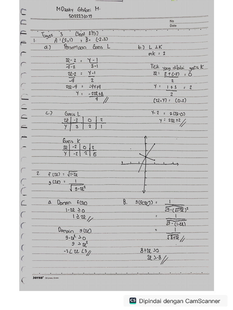Tugas Kalkulus Soal ETS | PDF