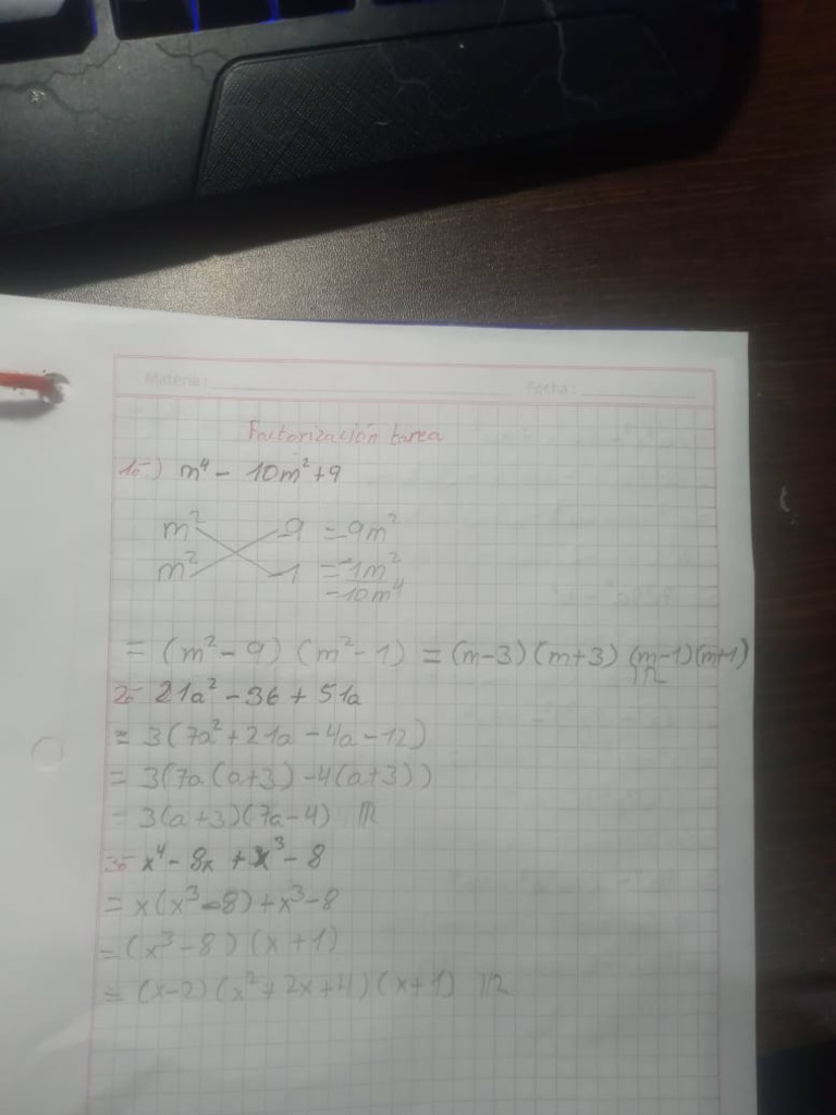 Tarea Factorizacion | PDF