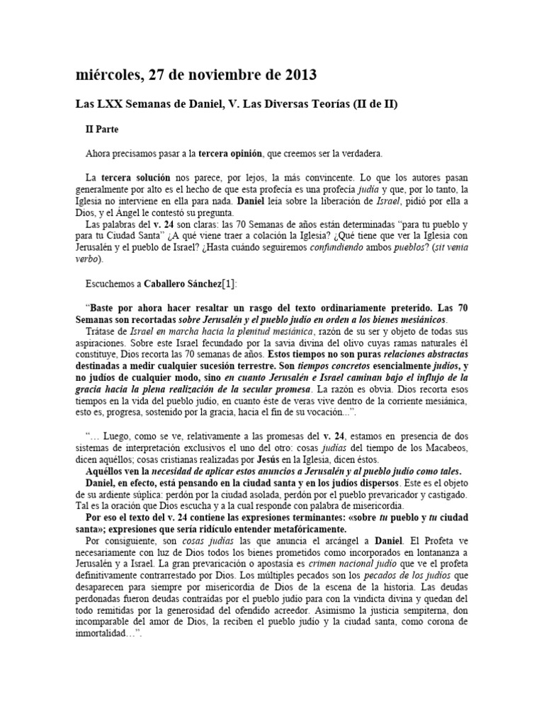 EGM - 2013.11.27 - Las 70 Semanas de Daniel - 5 | PDF | Perdón | Jerusalén