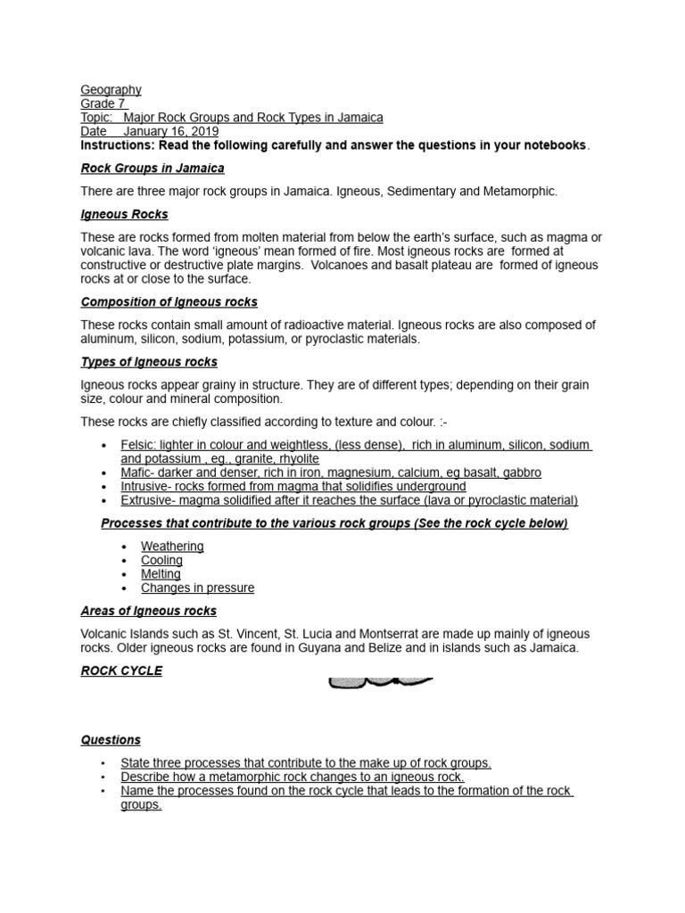 Rock Types Activity and Script | PDF | Rock (Geology) | Sedimentary Rock