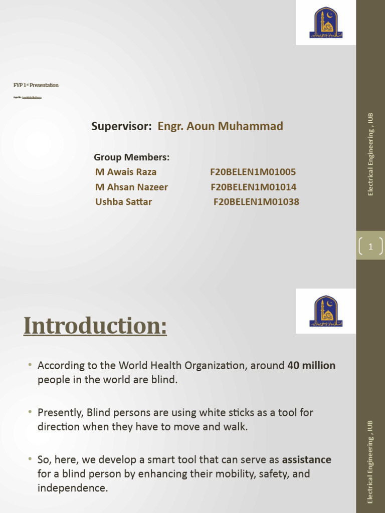 Smart Stick for Blind Assistance | PDF | Visual Impairment