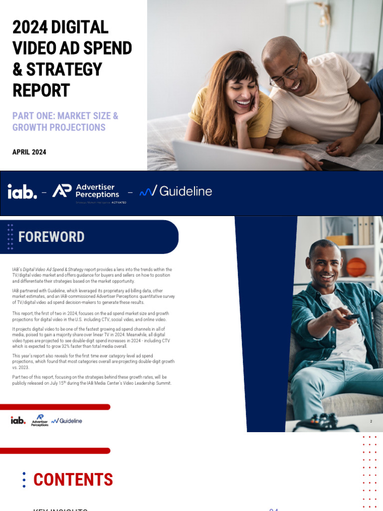 IAB Video Ad Spend Study Part 1 April 2024 | PDF | Advertising | Video On Demand