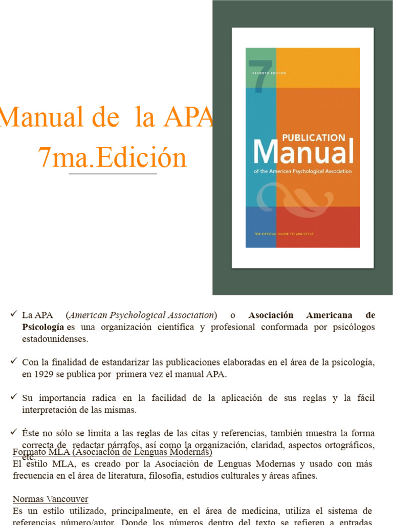 Tema 2. APA - 7ma - Edición | PDF | Puntuación | Red mundial