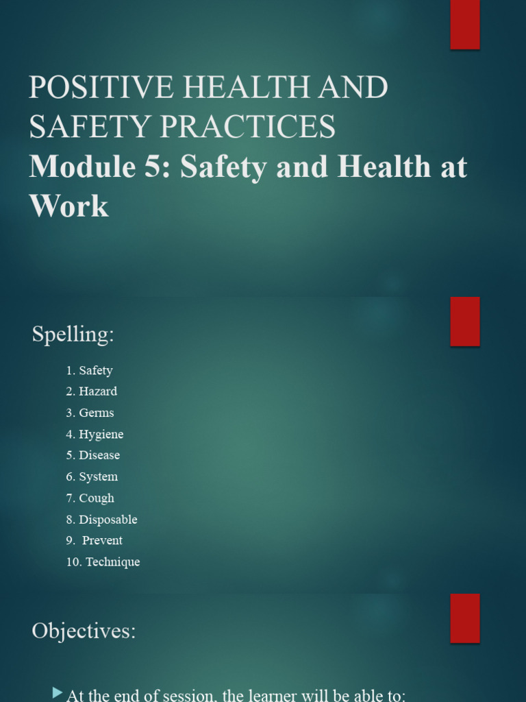 Positive Health and Safety Practices | PDF | Hygiene | Hand Washing