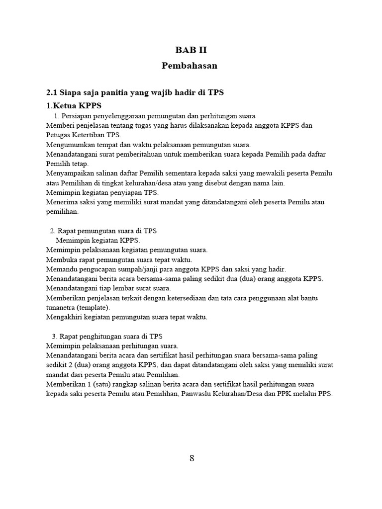 Bab 2 Pembahasan No 1 (Observasi Pemilu 2024) | PDF