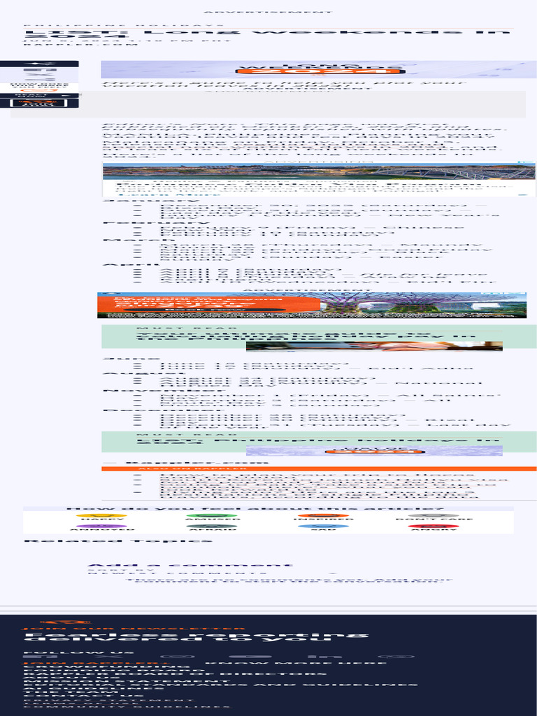 LIST Long Weekends in 2024 | PDF | Holidays | Observances