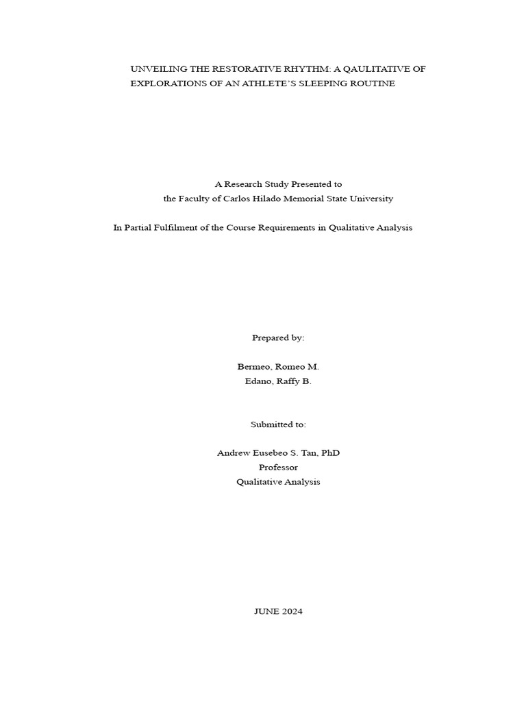 Bermeo and Edano | PDF | Sleep | Sleep Deprivation