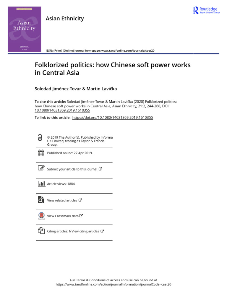 Folklorized Politics How Chinese Soft Power Works in Central Asia | PDF ...