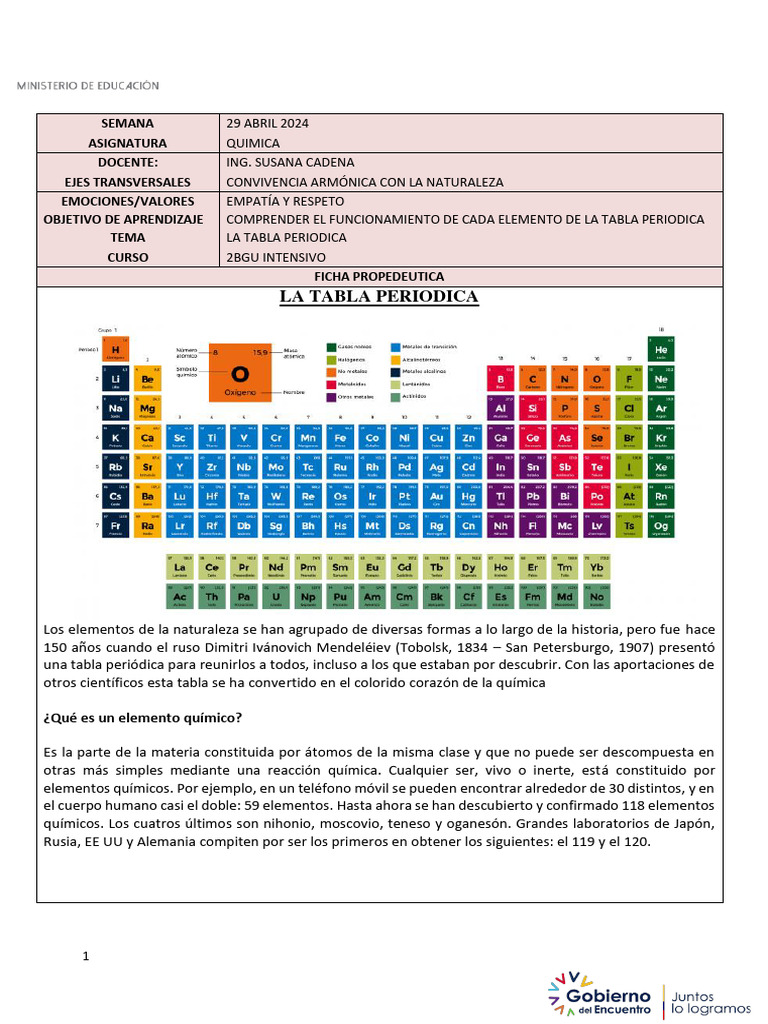 Elementos 119 y 120 en la tabla periódica | PDF | Tabla periódica | Química