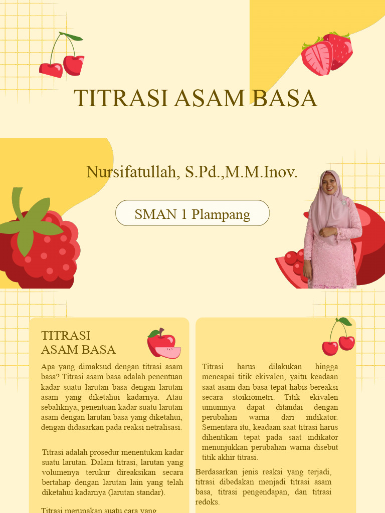 Titrasi Asam Basa: Panduan Lengkap | PDF | Memasak, Makanan, & Anggur