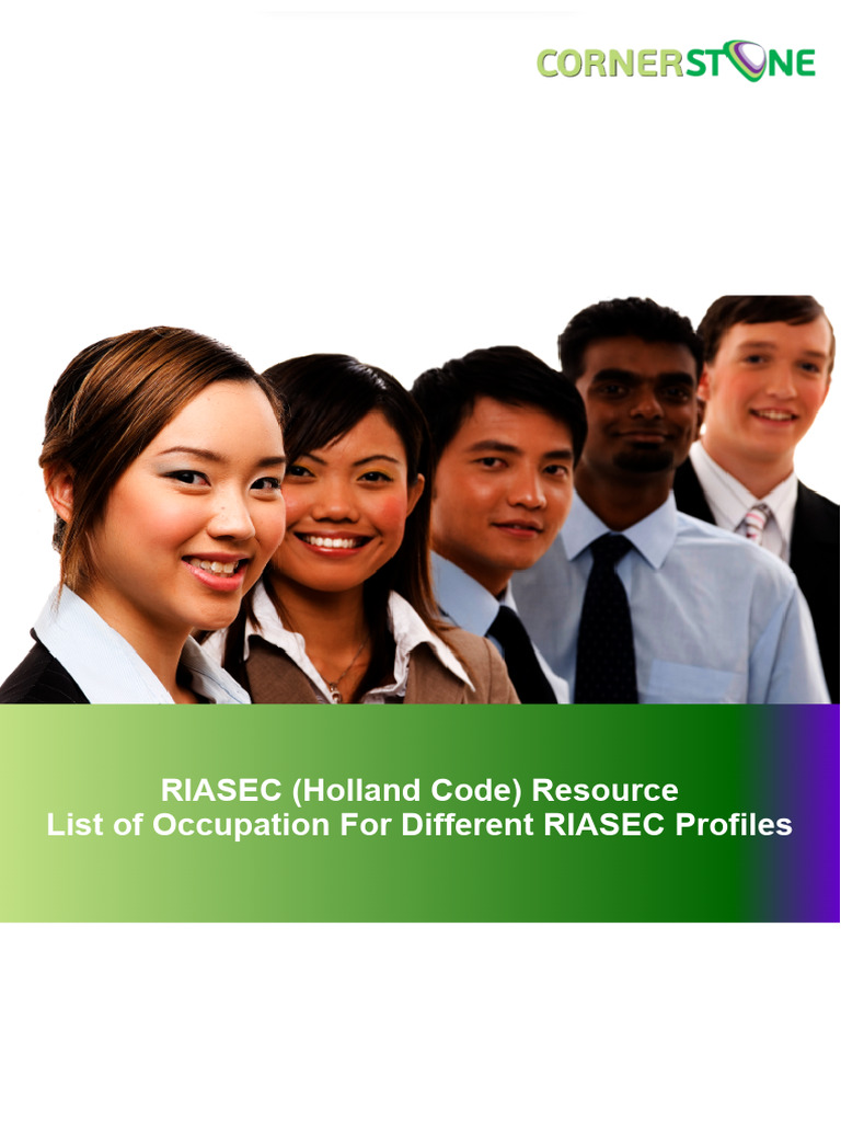 RIASEC Career Occupation Guide | PDF | Physical Therapy | Insurance