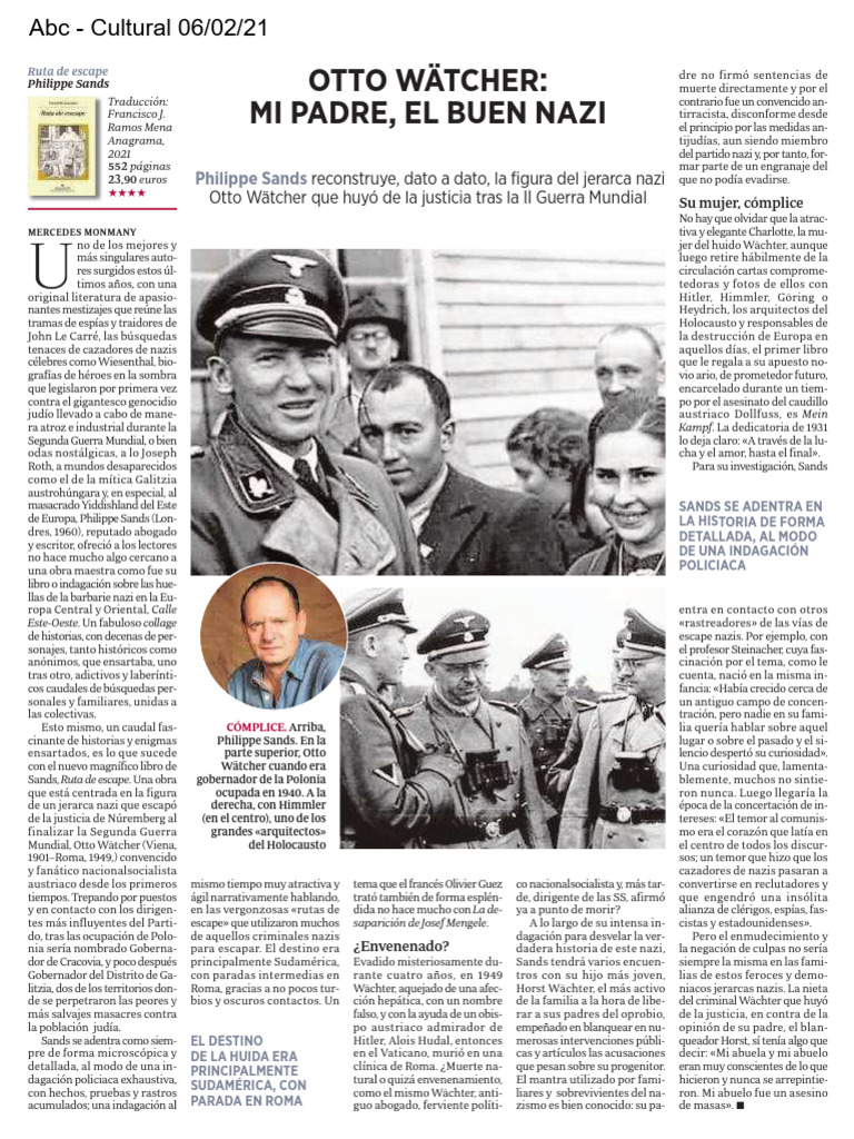 Sands, Philippe - Otto Wätcher, Mi Padre El Buen Nazi | PDF | nazismo | Alemania nazi