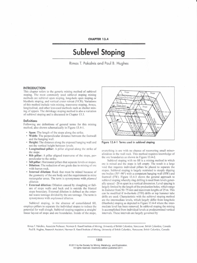 Sublevel Stoping Mining Guide | PDF | Mining