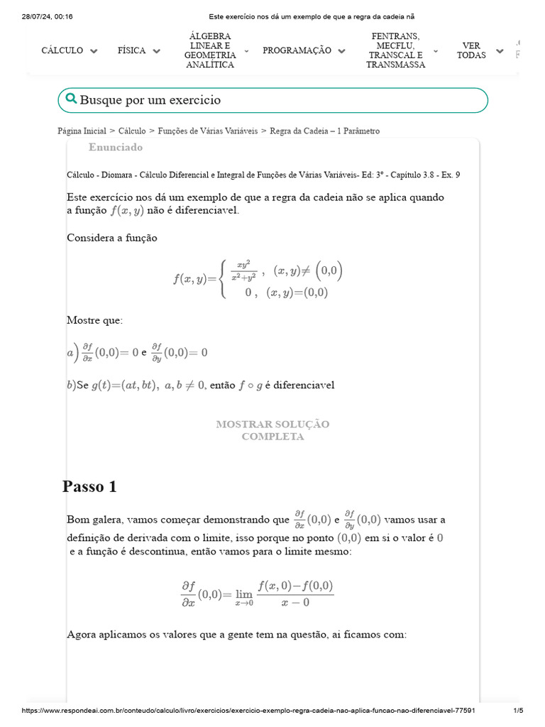 Regra da Cadeia e Funções Não Diferenciáveis | PDF | Derivado | Cálculo