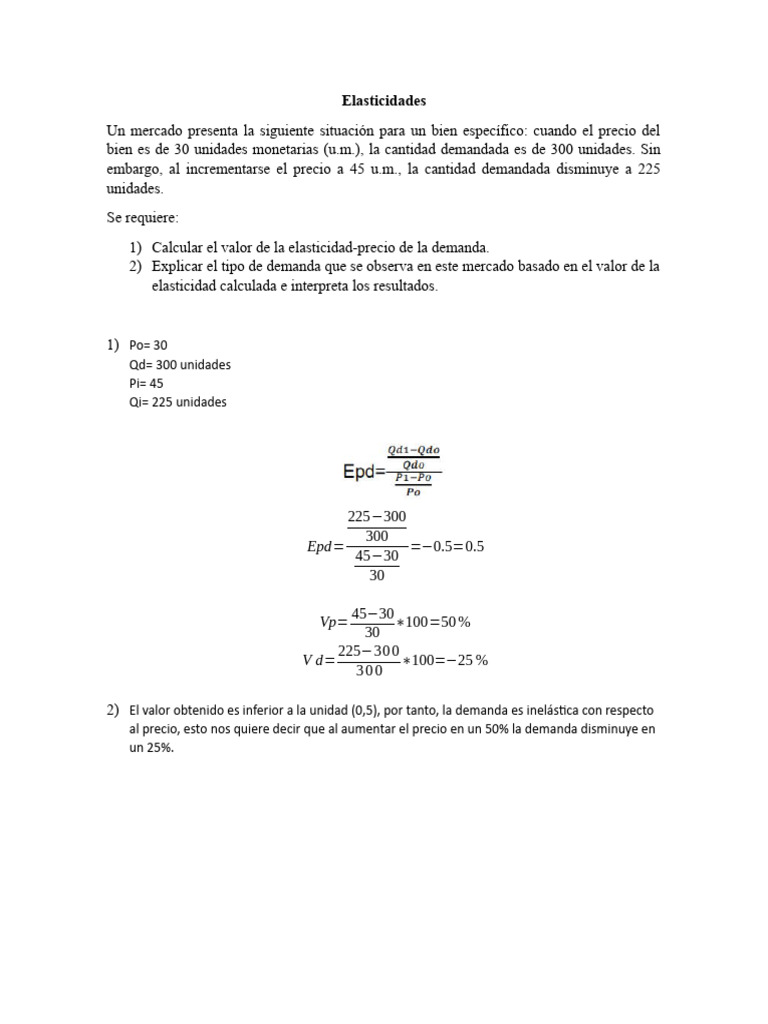 Elasticidad e Inelasticidad del Precio | PDF
