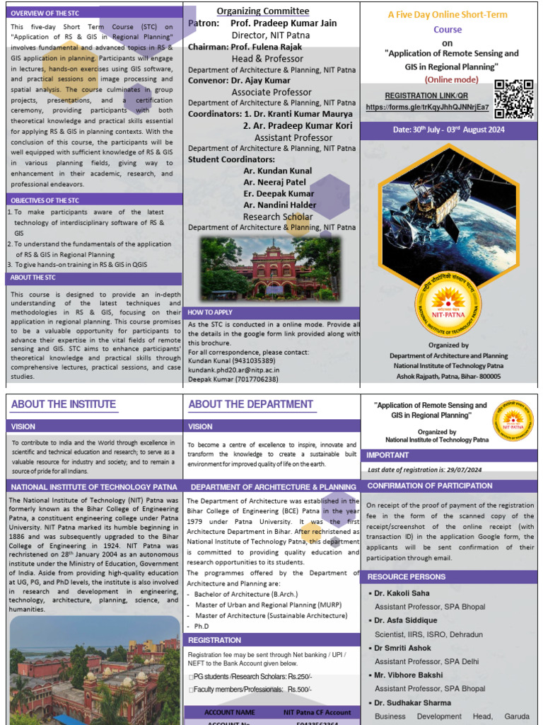 Brochure - Five Days Online Short Term Training | PDF | Geographic ...