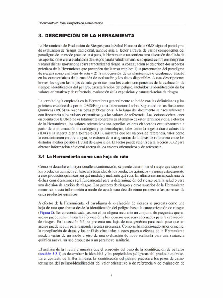 Herramientas para La Evaluación de Riesgos OMS Cap 3 | PDF