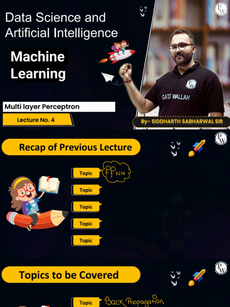 Multi Layer Perceptron 04 - Class Notes | PDF