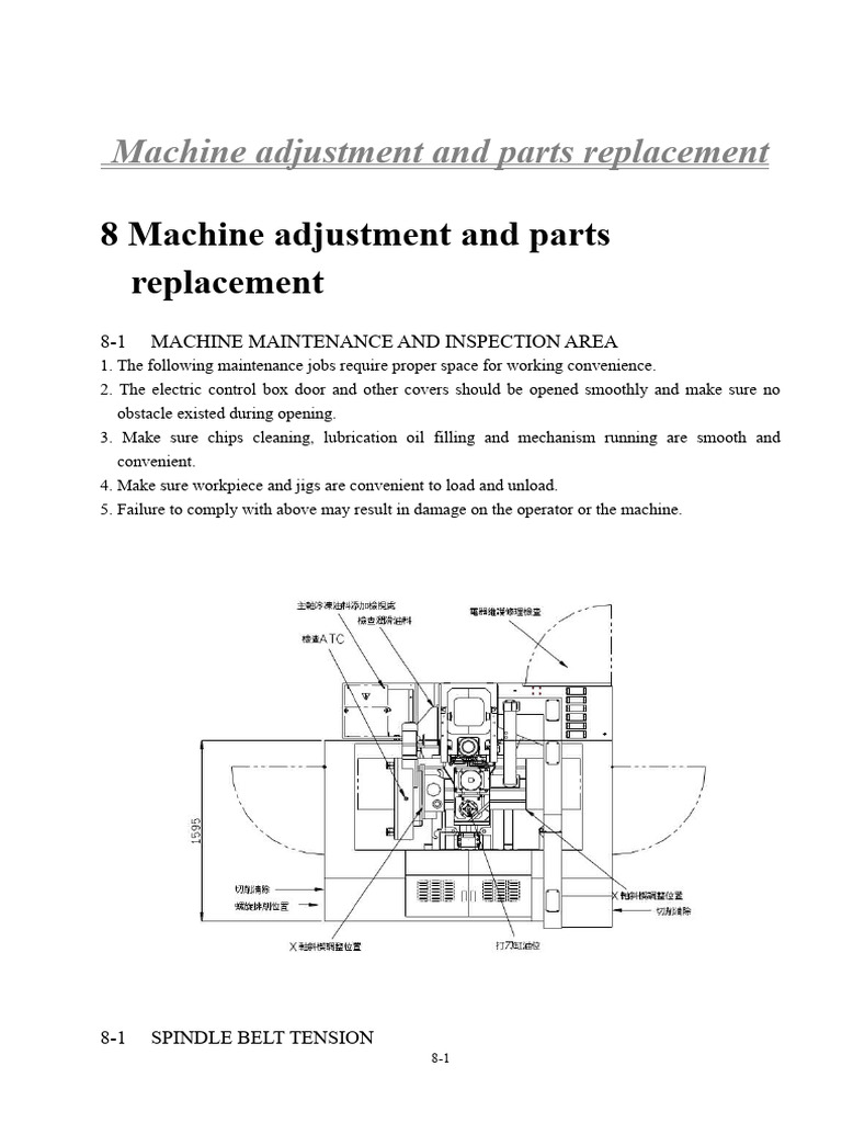 08.machine Adjustment and Parts Replacement | PDF | Belt (Mechanical ...