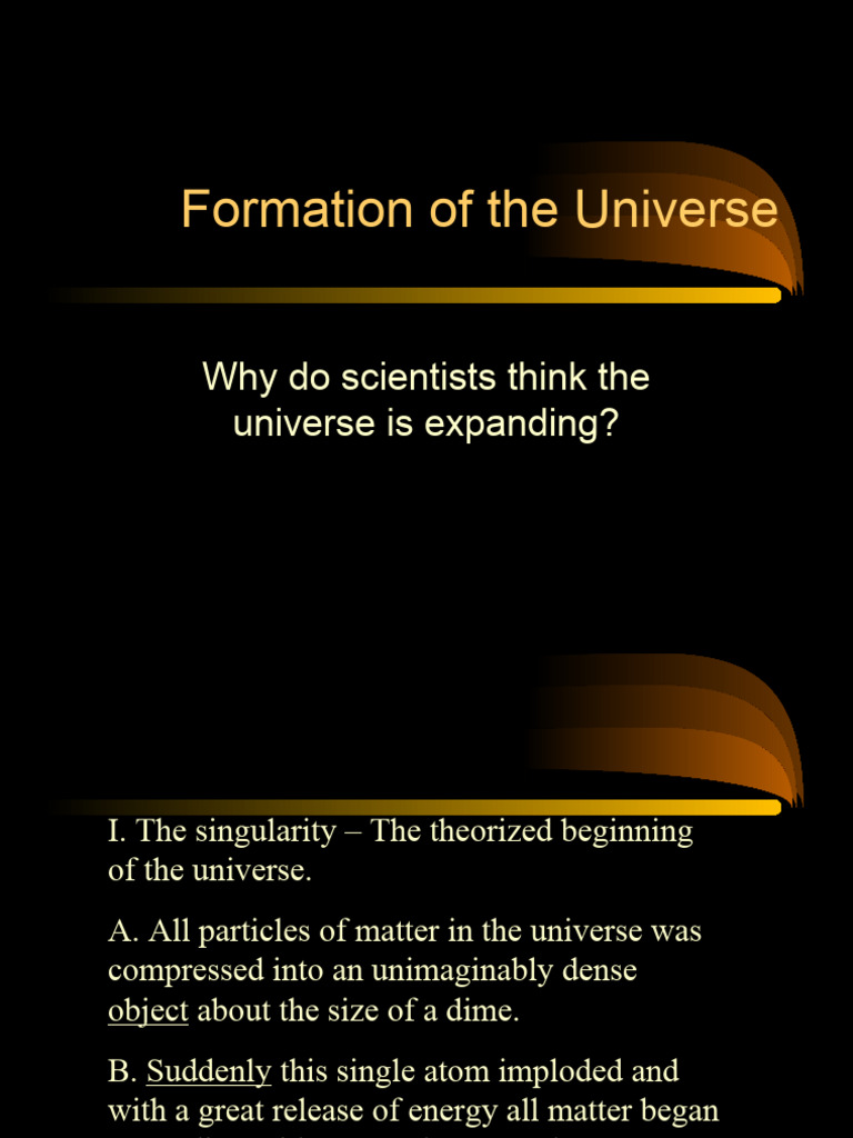 Understanding the Universe's Formation | PDF | Solar System | Universe