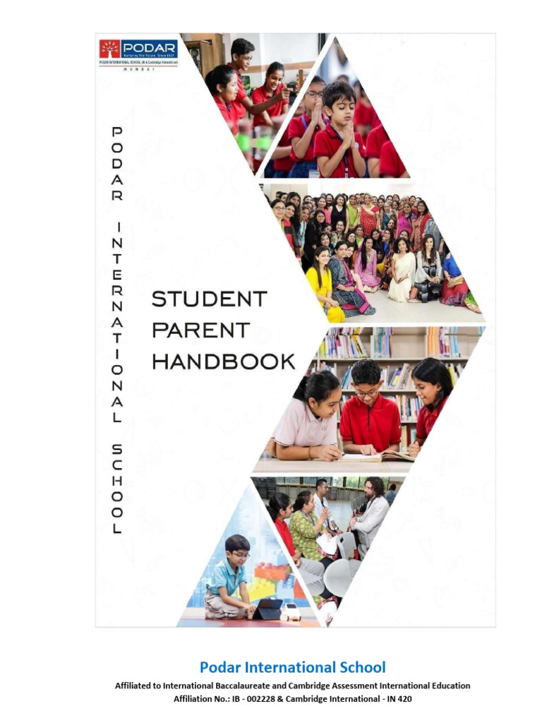 Podar Int'l School Handbook | PDF | Learning | Curriculum