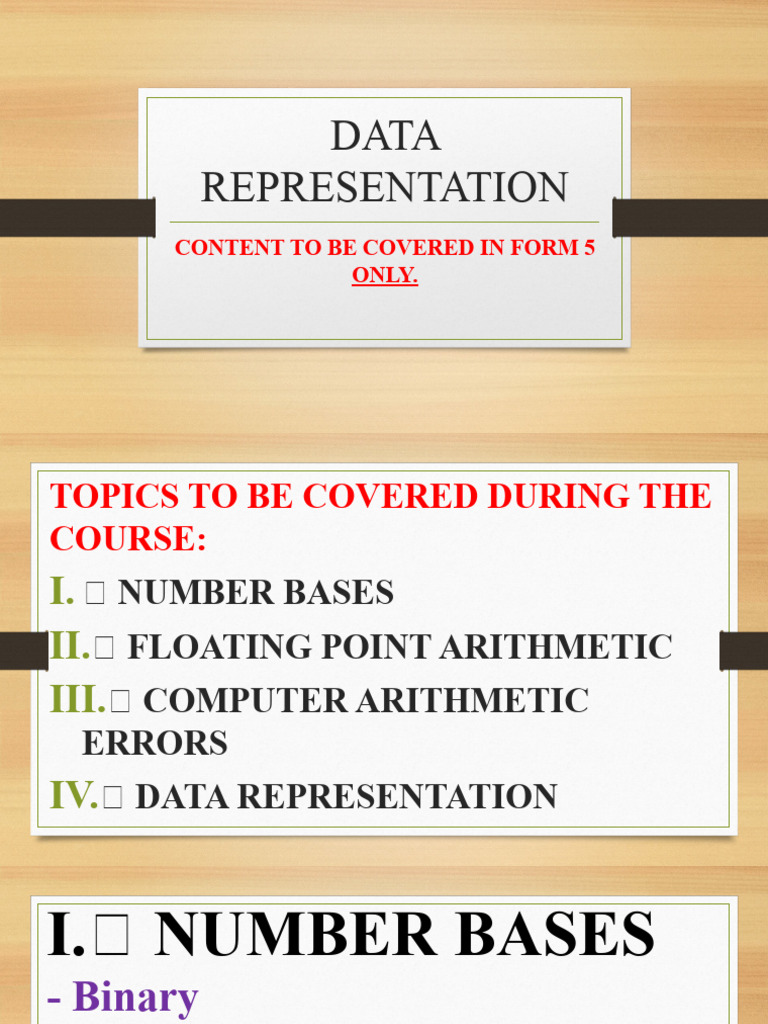 1.data Representation A Level | PDF | Decimal | Division (Mathematics)