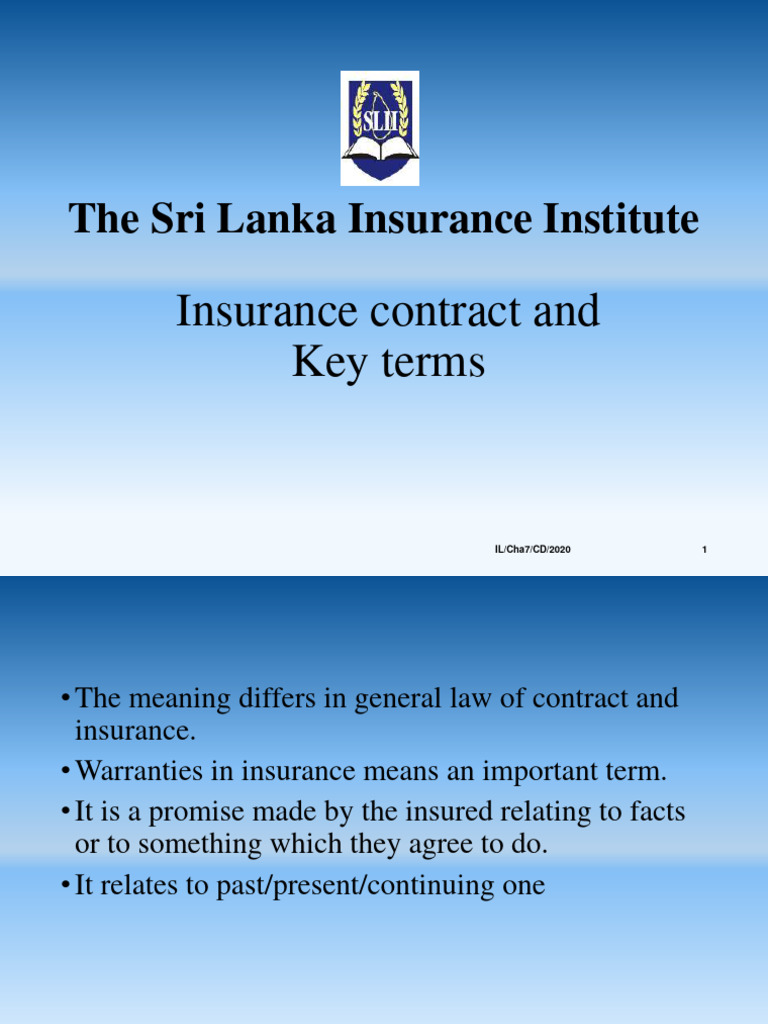 Business & Finance - Chapter (7) 2020 Insurance Law | PDF | Insurance | Breach Of Contract