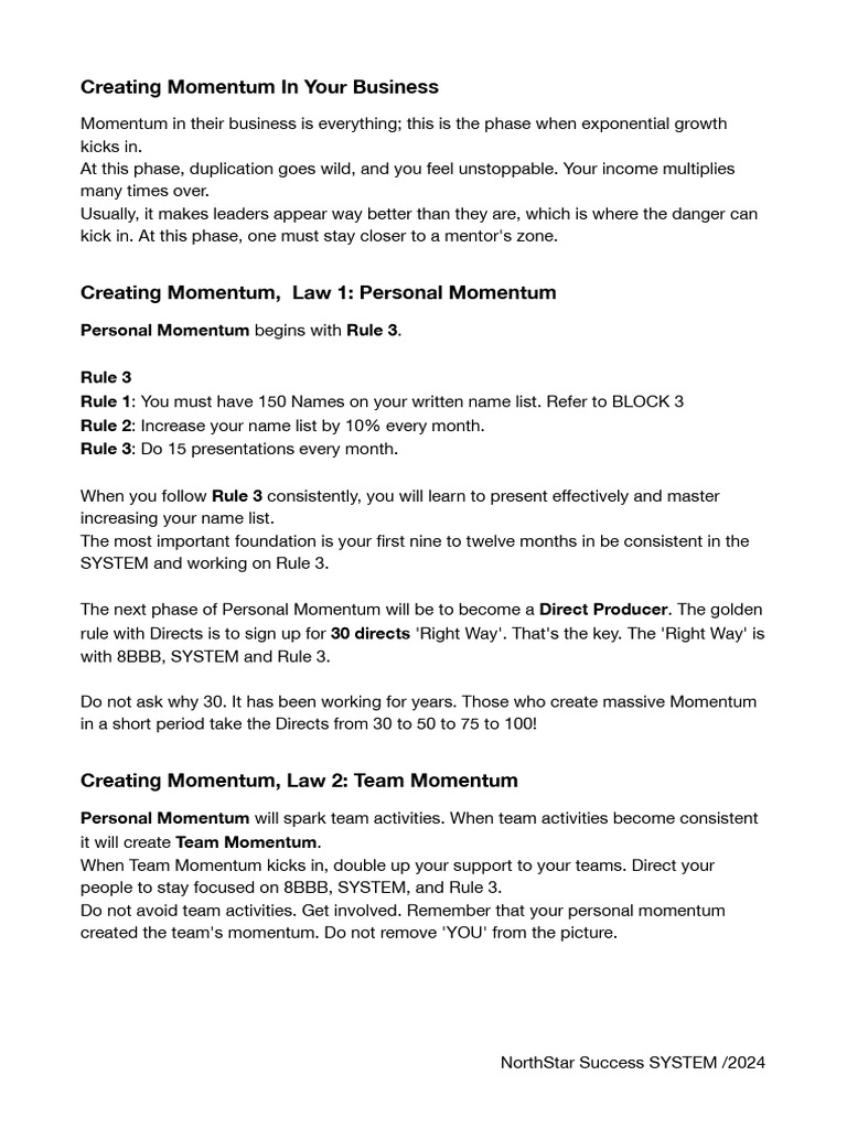 Boost Business Momentum Strategies | PDF | Business