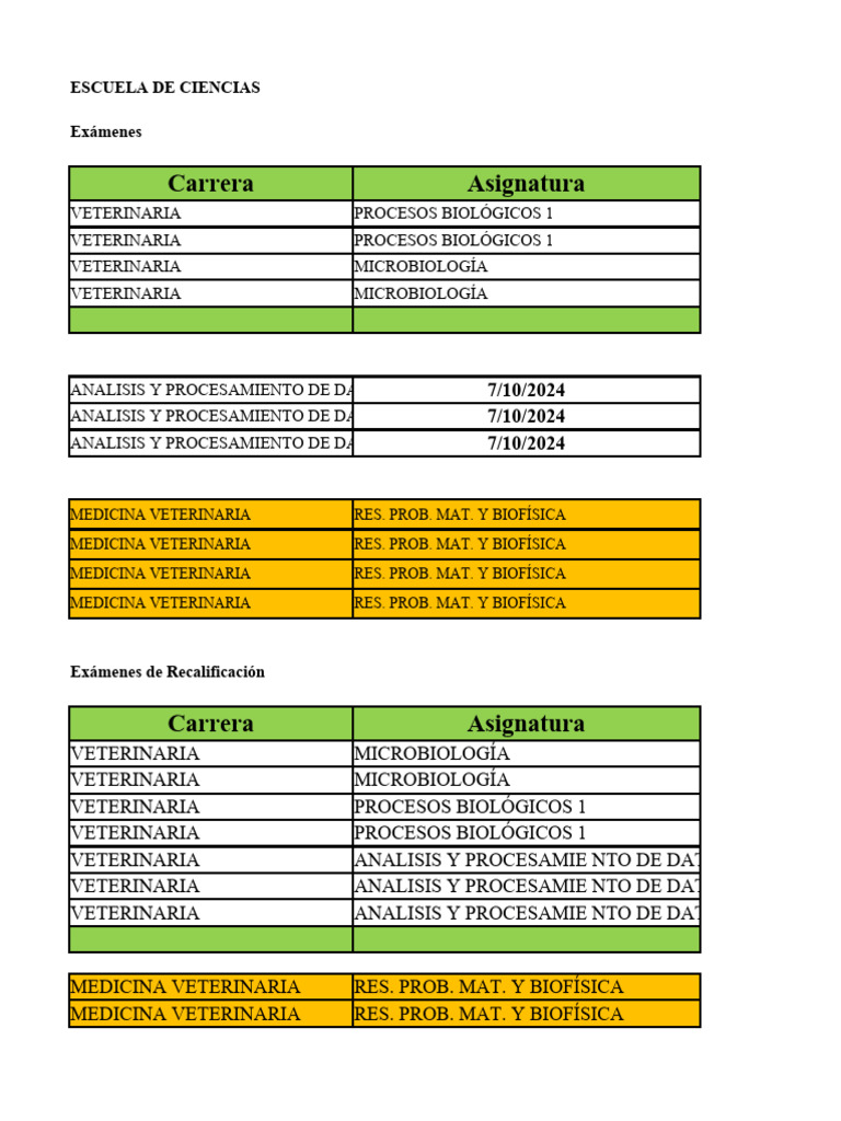 Exámenes - Exámenes de Recalificación - Otras Escuelas - 2024 - 10 - De02-07-2024 ...