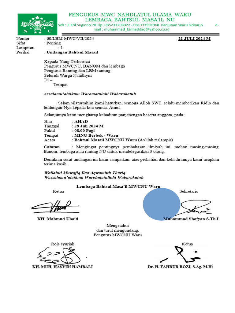 Undangan LBM Umum | PDF
