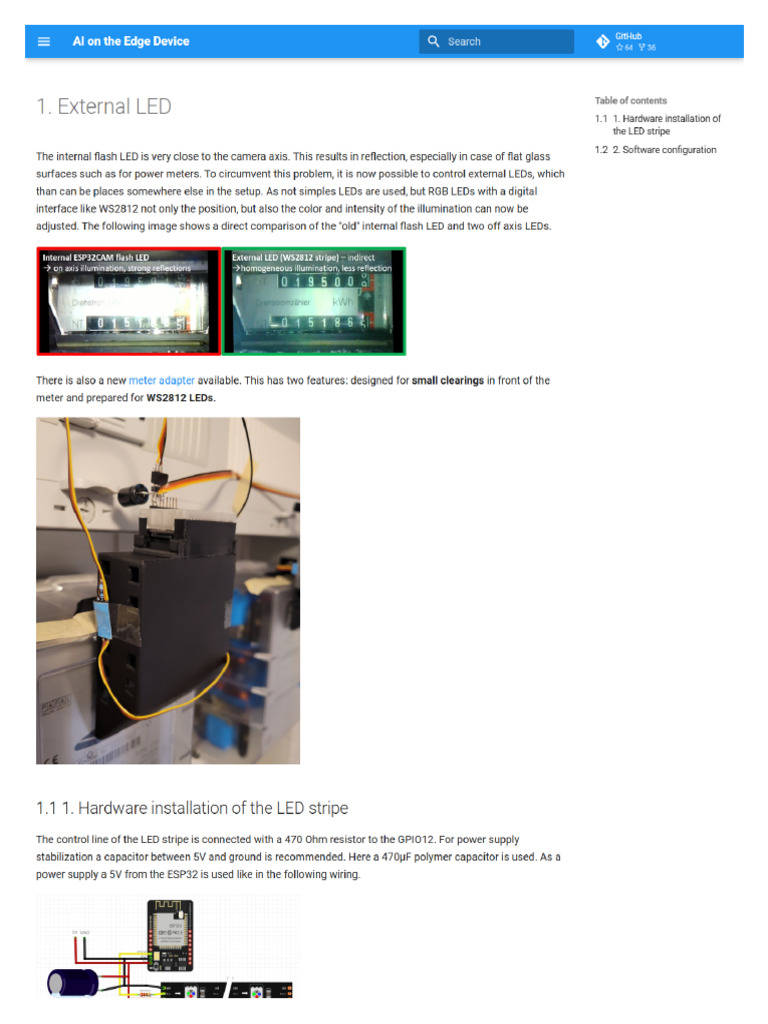 AI On The Edge Device Docs External LED | PDF