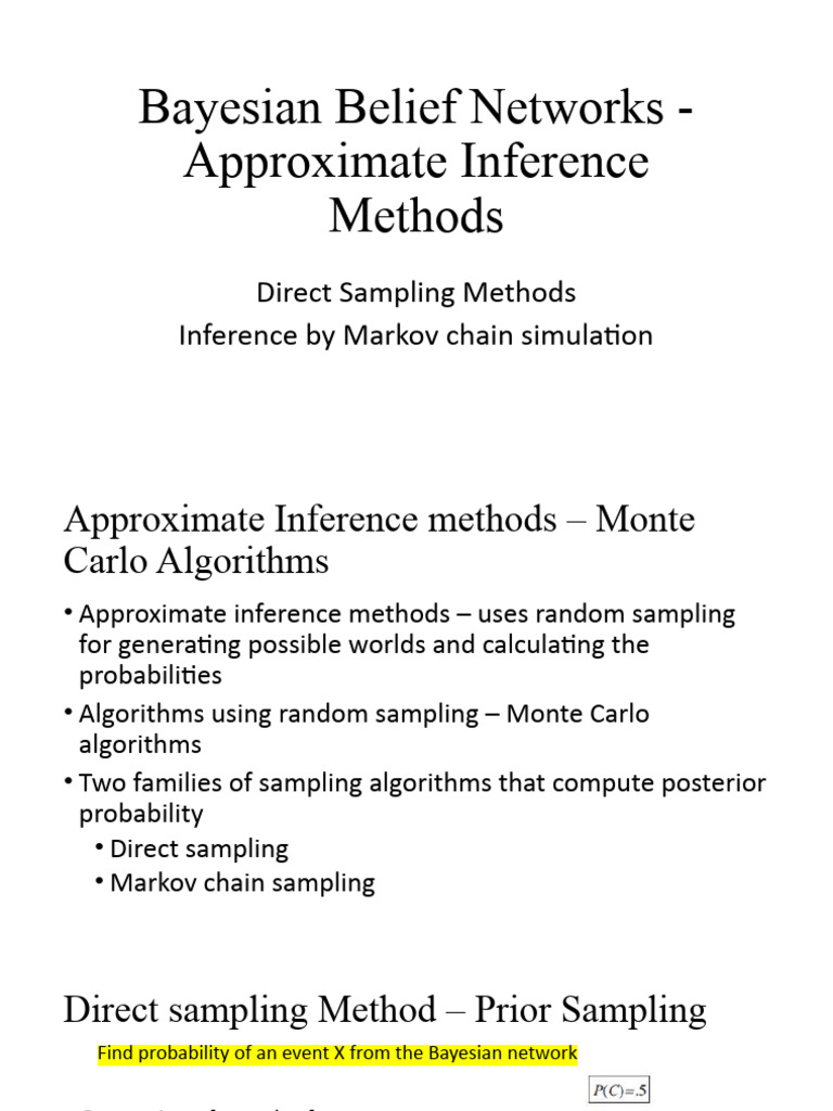 29-Approximate Inference Methods-28-03-2024 | PDF | Bayesian Network ... 29-Approximate Inference Methods-28-03-2024 | PDF | Bayesian Network ...