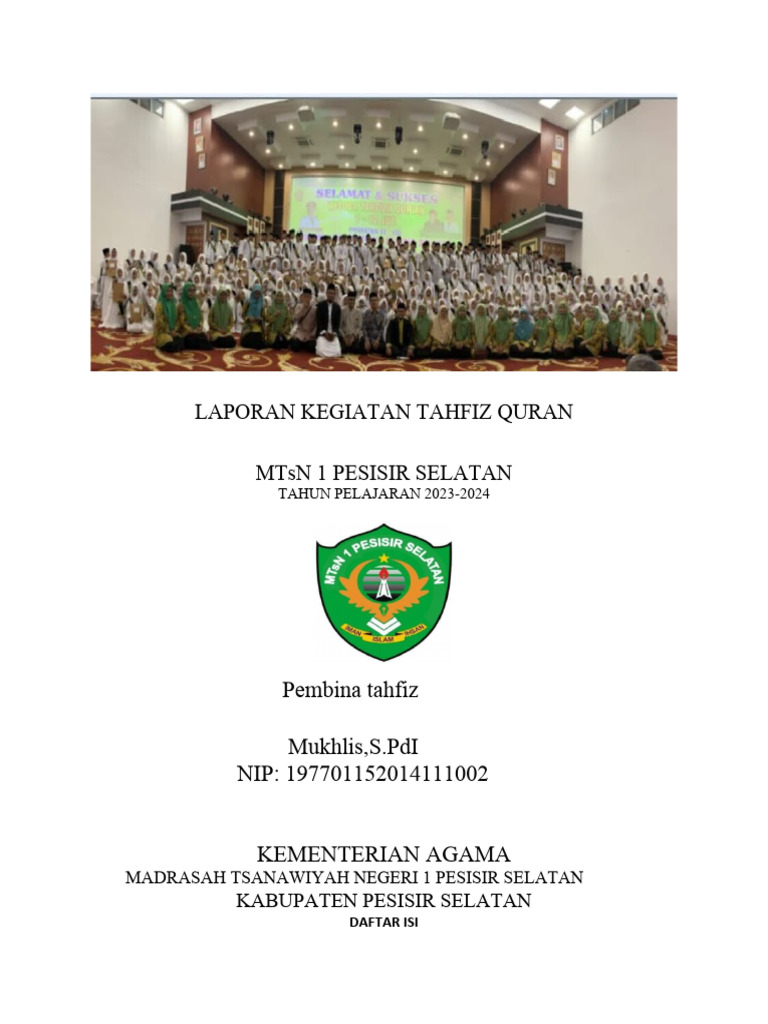 Laporan Tahfiz 2023-2024 | PDF