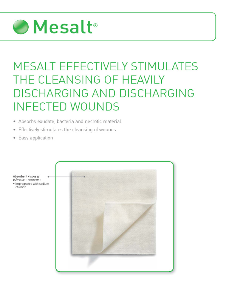 Mesalt Product Sheet | PDF | Wound | Medical Specialties