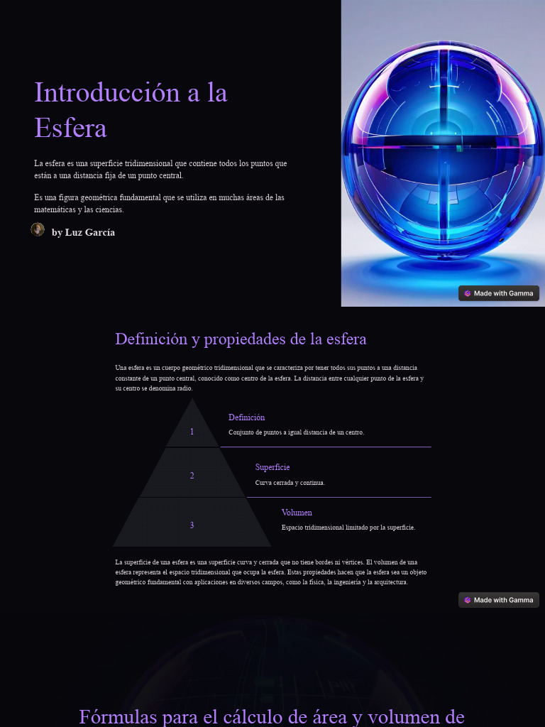 Introduccion A La Esfera | PDF | Triángulo | Esfera