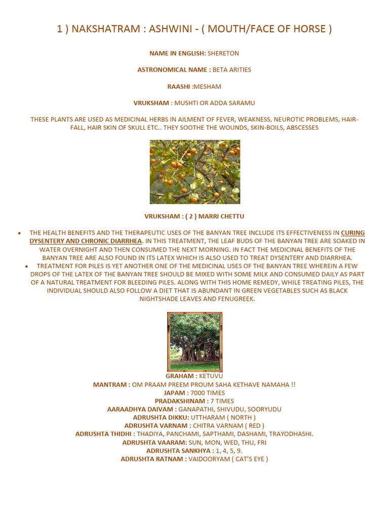 27 Nakshatras | PDF