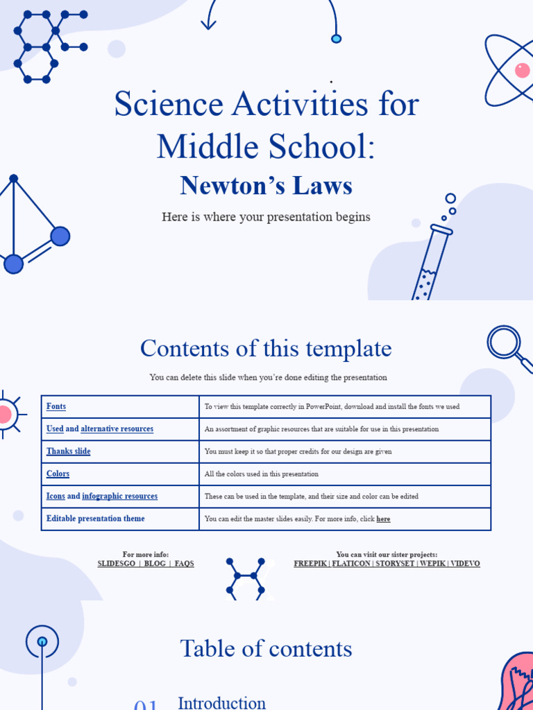 Middle School Science: Newton's Laws Activities | PDF | Planets | Force