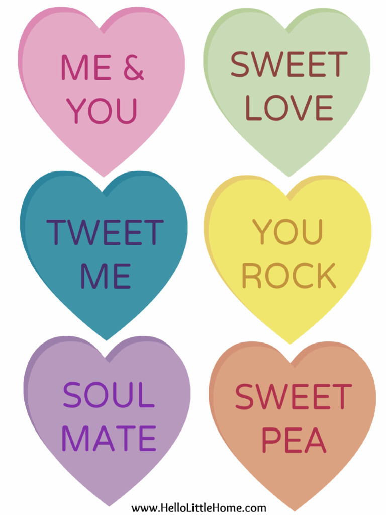 Conversation Heart Banner Printable | PDF