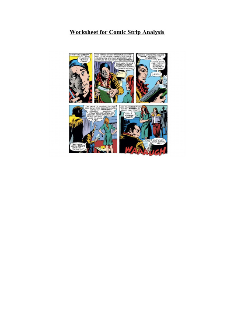 Comic Strip Analysis Worksheet | PDF | Self-Improvement | General Fiction
