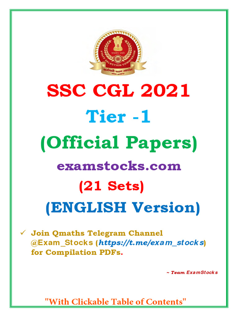 SSC CGL 2021 | PDF | Question
