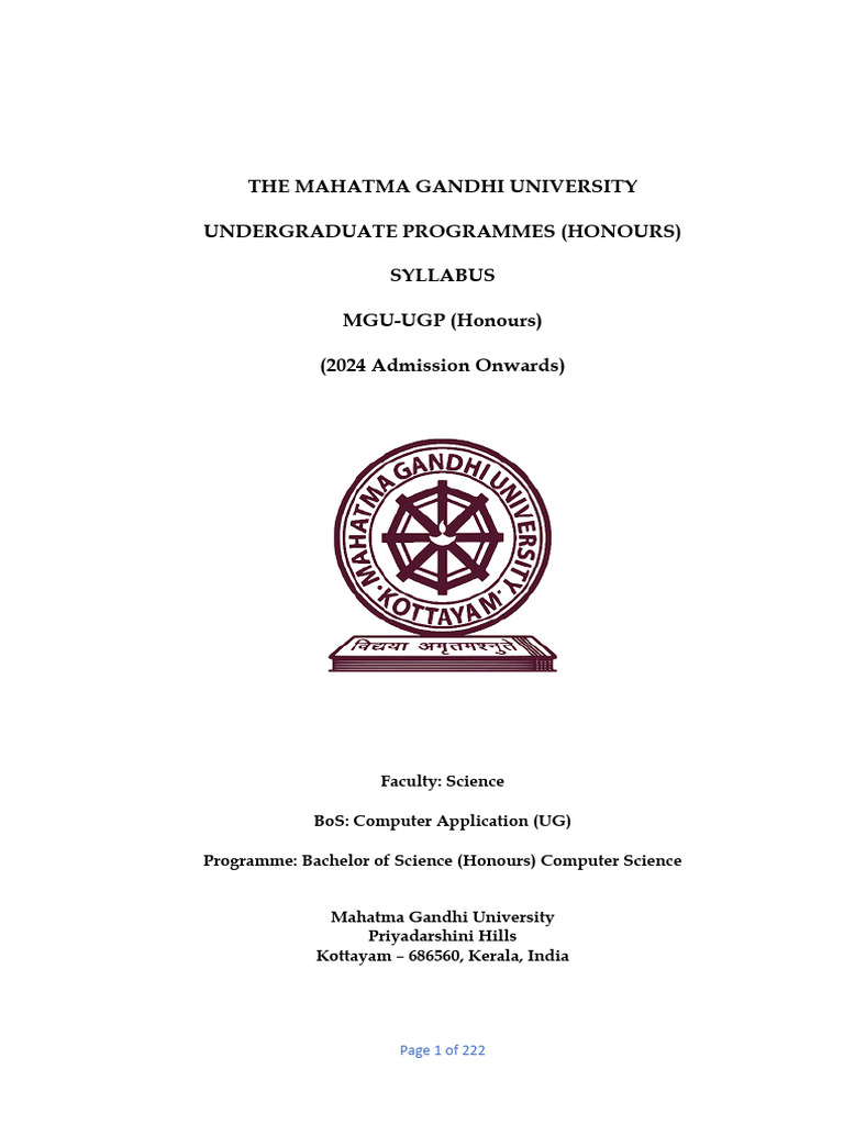MG University Syllabus Computer Science | PDF | Security | Computer ...